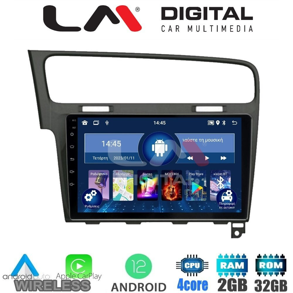 LM Digital Ηχοσύστημα Αυτοκινήτου για VW Golf (Bluetooth/USB/AUX/WiFi ...