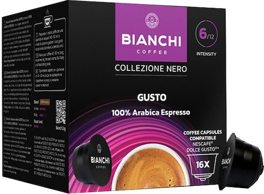 Bianchi Coffee Κάψουλες Espresso 100% Arabica Συμβατές με Μηχανή Dolce ...