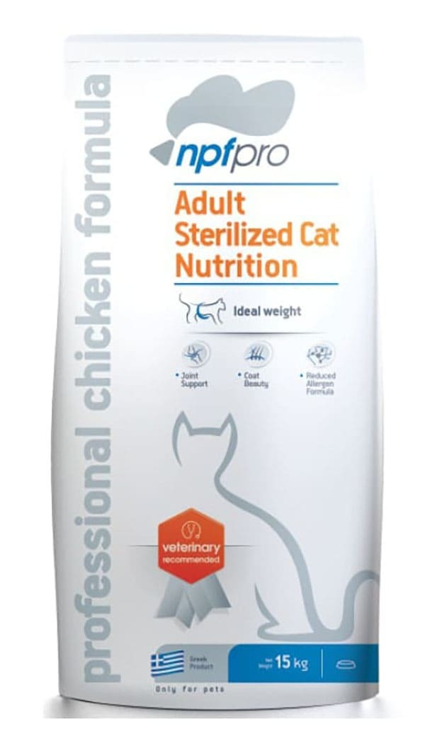 Nitsiakos NPF Pro Ξηρά Τροφή για Ενήλικες Στειρωμένες Γάτες με Ψάρια 15kg | Skroutz.gr