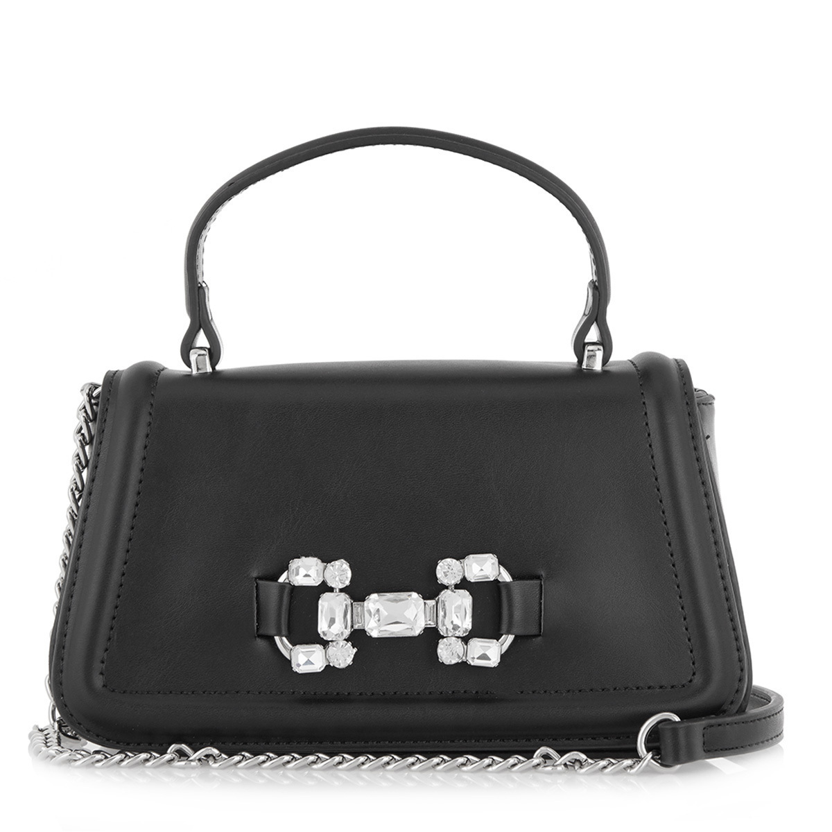 Tom & Eva Γυναικεία Τσάντα Χειρός Μαύρη 22P-5533-BLACK | Skroutz.gr