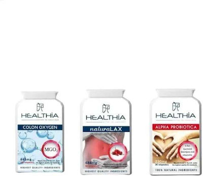 Healthia Colon Oxygen 100 κάψουλες, NaturaLax 90 κάψουλες & Alpha ...