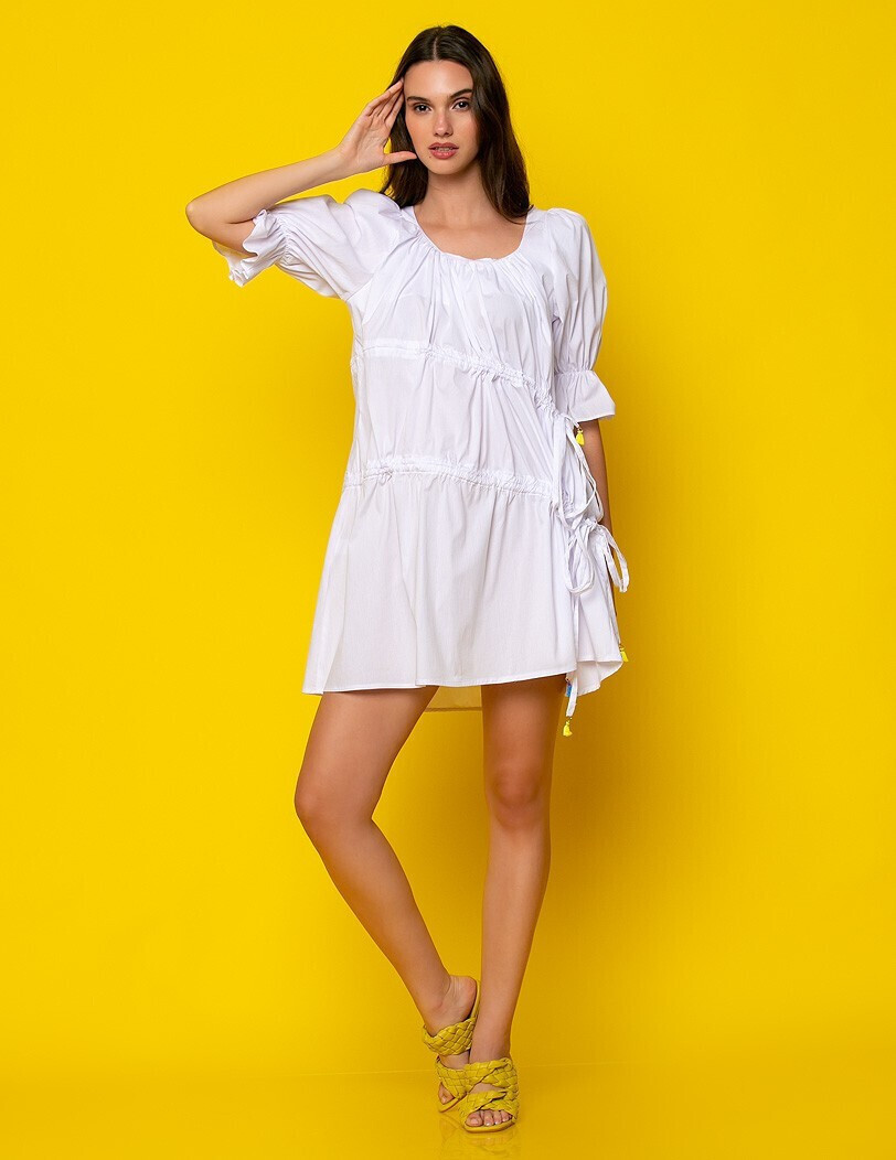 Elbano Veroni Καλοκαιρινό Mini Φόρεμα Λευκό | Skroutz.gr