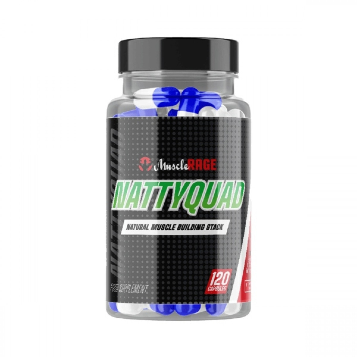 Muscle Rage Nattyquad Συμπλήρωμα για Προπόνηση & Ενίσχυση της Τεστοστερόνης 120 κάψουλες ...