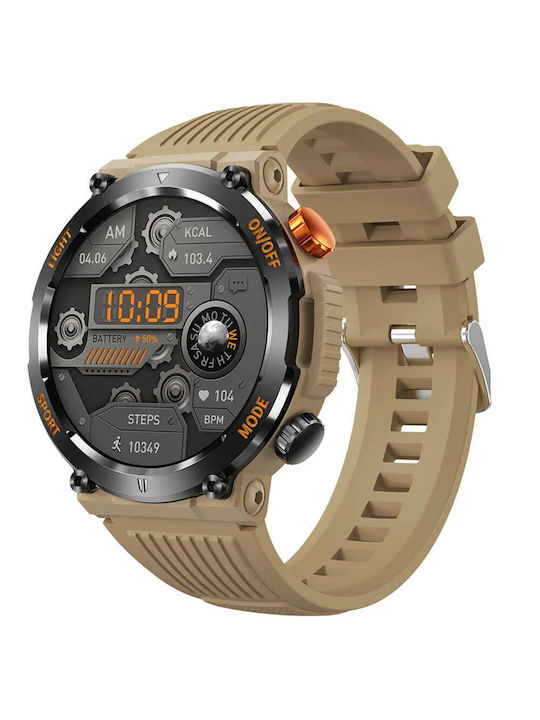 Microwear HT17 Smartwatch με Παλμογράφο (Χακί) | Skroutz.gr