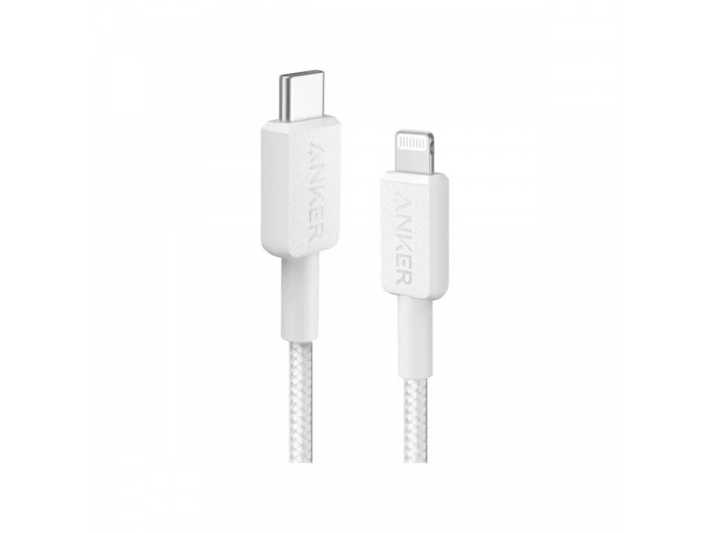 Anker 322 Braided USB-C to Lightning Cable Λευκό 0.9m (A81B5H21 ...