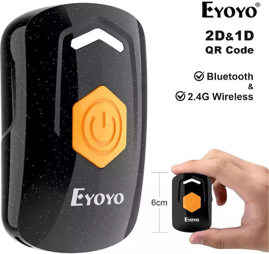 Eyoyo Eyoyo Scanner Χειρός Ασύρματο με Δυνατότητα Ανάγνωσης 2D και QR ...