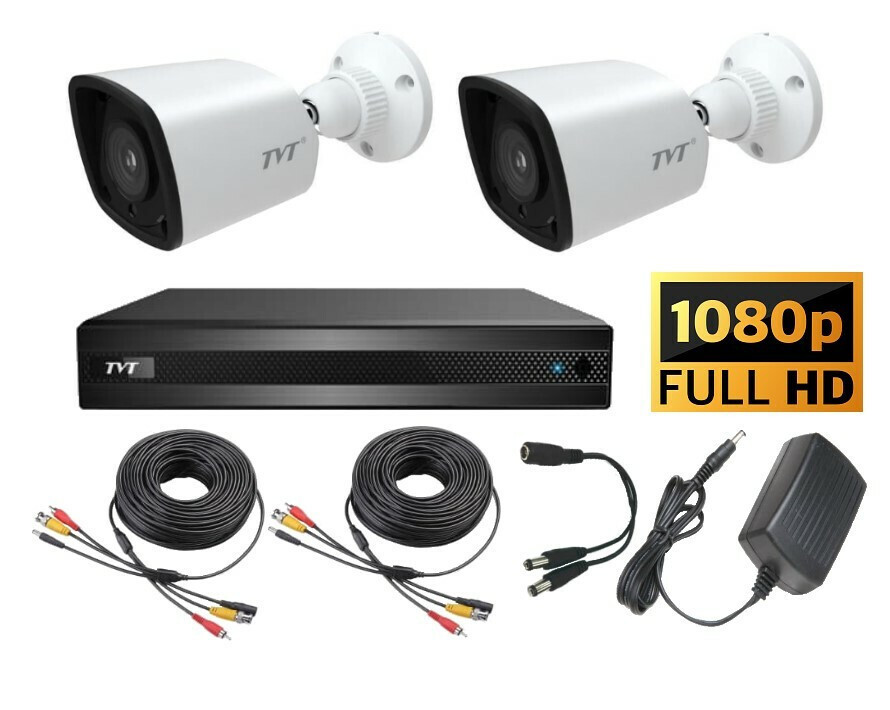 TVT Ολοκληρωμένο Σύστημα CCTV με 2 Κάμερες 1080p TVT PACK 4-2B | Skroutz.gr
