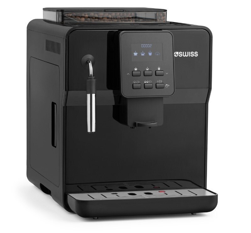 4Swiss Modena A6 Αυτόματη Μηχανή Espresso 760W Πίεσης 19bar με Μύλο ...