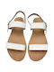 Helios Sandals Δερμάτινα Γυναικεία Σανδάλια σε Λευκό Χρώμα 23382 ...