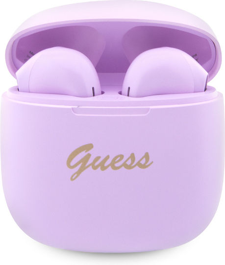 Guess Script Logo Earbud Bluetooth Handsfree Ακουστικά με Θήκη Φόρτισης ...