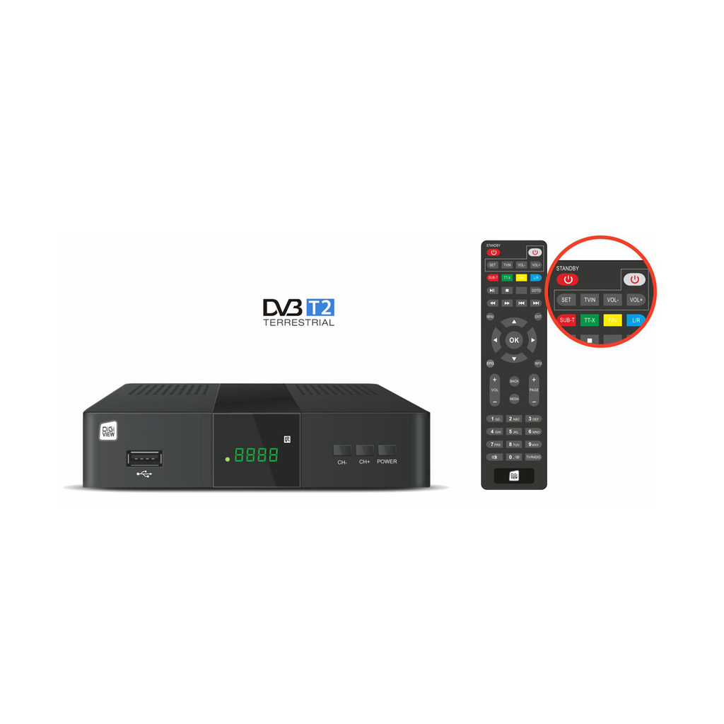 DiGiView BHT1402 Ψηφιακός Δέκτης Mpeg-4 HD (720p) Σύνδεση USB | Skroutz.gr