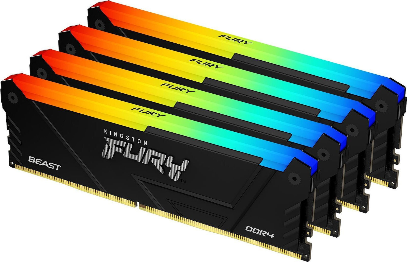 Kingston FURY Beast RGB DDR4 RAM με Module 1x128GB και Ταχύτητα 3200 ...