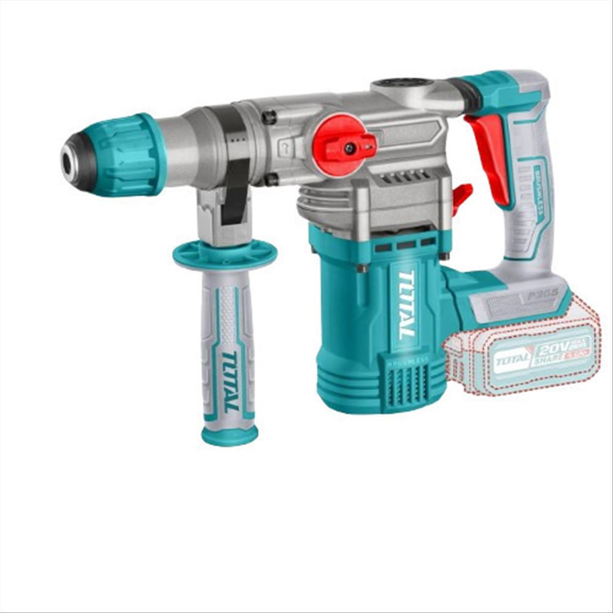 Total Κρουστικό Σκαπτικό Πιστολέτο Μπαταρίας 20V Solo με Υποδοχή SDS ...