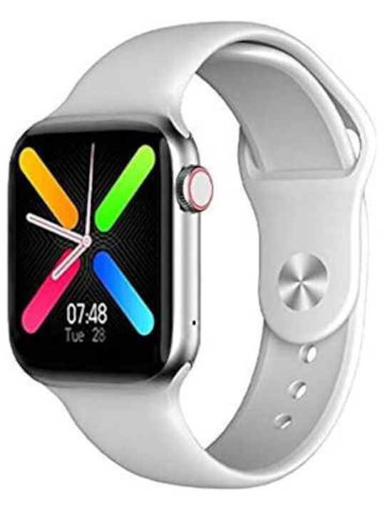 T55 Pro Max Aluminium 44mm Smartwatch με Παλμογράφο (Λευκό) | Skroutz.gr