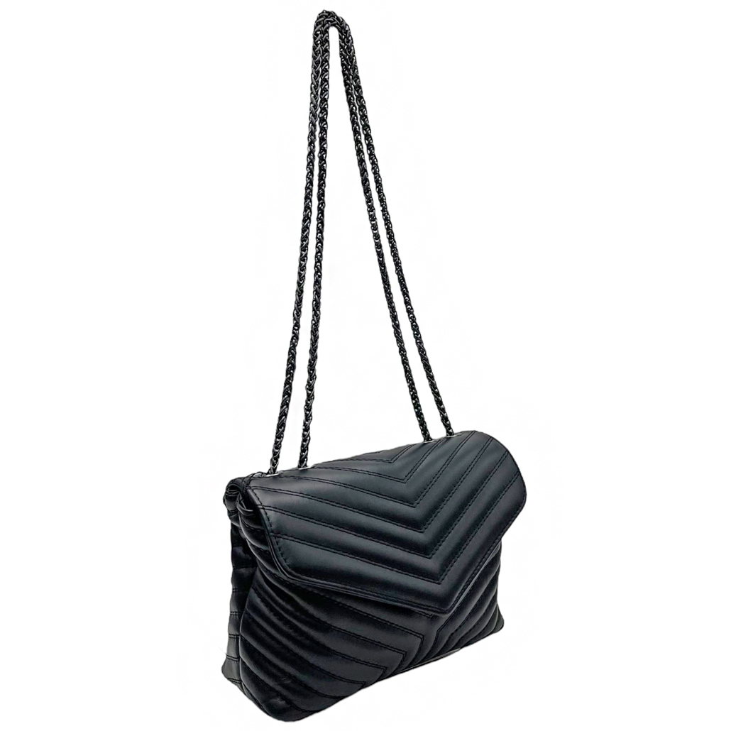 Savil Δερμάτινη Γυναικεία Τσάντα Ώμου Μαύρη 231022 | Skroutz.gr