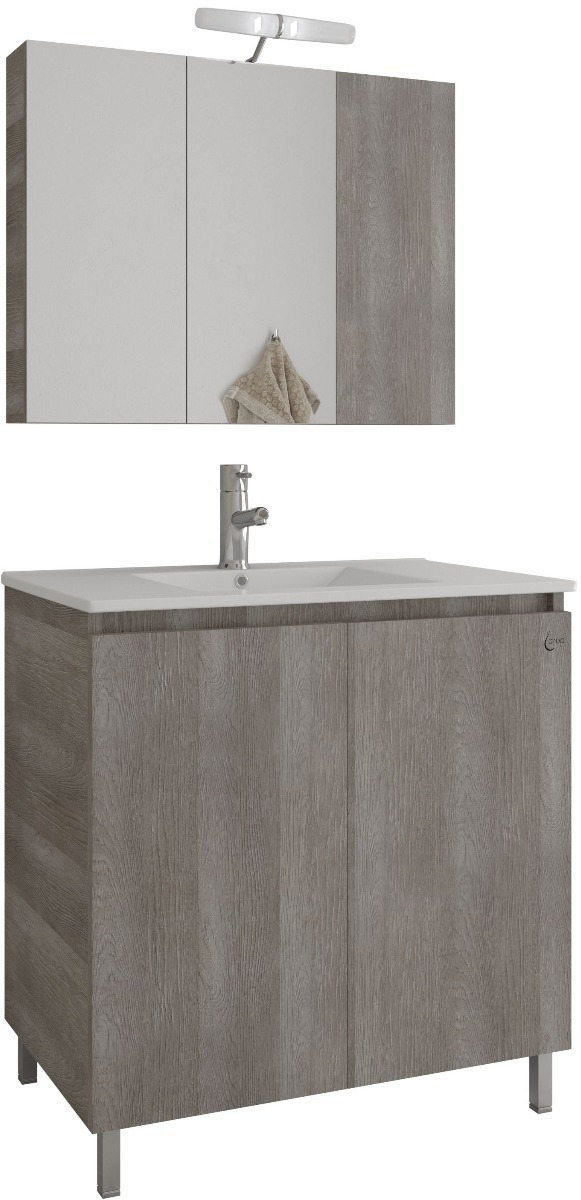 Drop Gemini 75 5FGM075SD Πάγκος με Νιπτήρα & Καθρέπτη Μ75xΒ45xΥ80cm ...