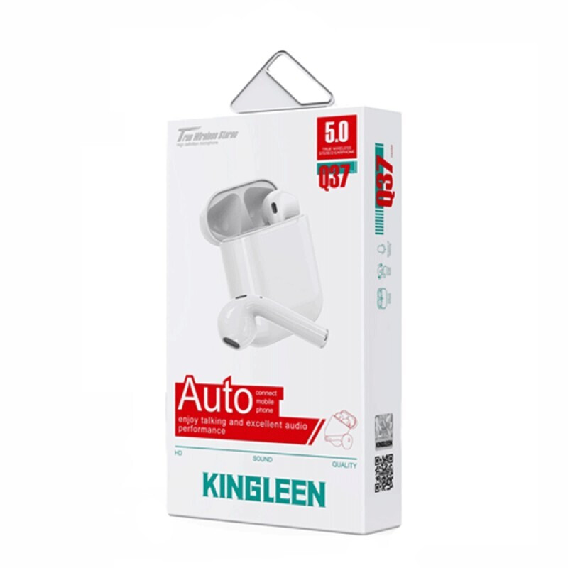 Kingleen Q37 Earbud Bluetooth Handsfree Ακουστικά με Θήκη Φόρτισης ...
