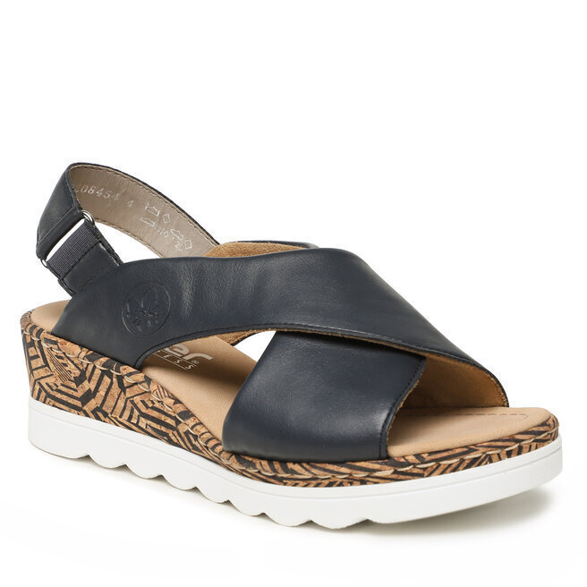 Rieker Καλοκαιρινές Γυναικείες Πλατφόρμες Navy Μπλε 67189-14 | Skroutz.gr