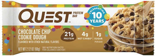 Quest Nutrition Protein Bar Μπάρα με 21gr Πρωτεΐνης & Γεύση Chip Cookie ...