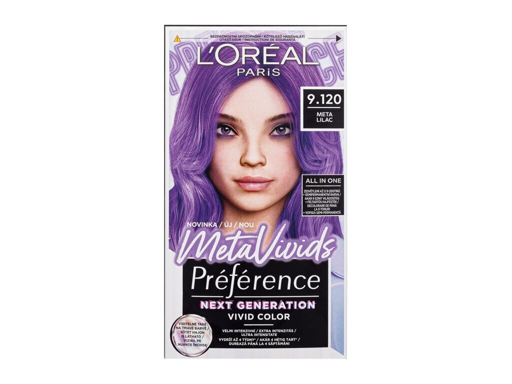L'Oreal Paris Preference Meta Vivids Vopsea de Păr 9.120 Meta Lilac ...