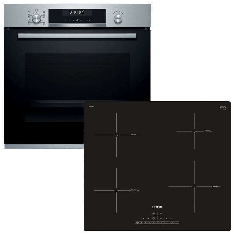 Bosch HBA578BS0 + PUE611FB1E Φούρνος άνω Πάγκου 71lt με Επαγωγικές ...