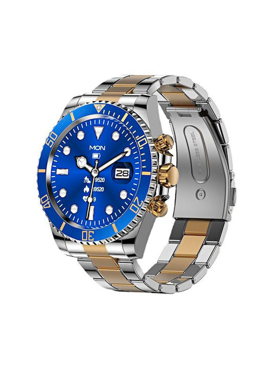 Microwear AW12 Pro Stainless Steel 45mm Smartwatch με Παλμογράφο ...