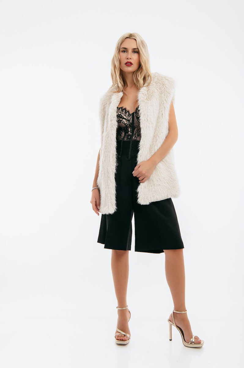 Freestyle Αμάνικη Γυναικεία Γούνα Μπεζ 2301001 | Skroutz.gr