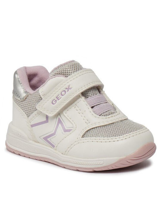 Geox Παιδικά Sneakers B Rishon Ανατομικά Λευκά B450LA0BCEWC0406 | Skroutz.gr