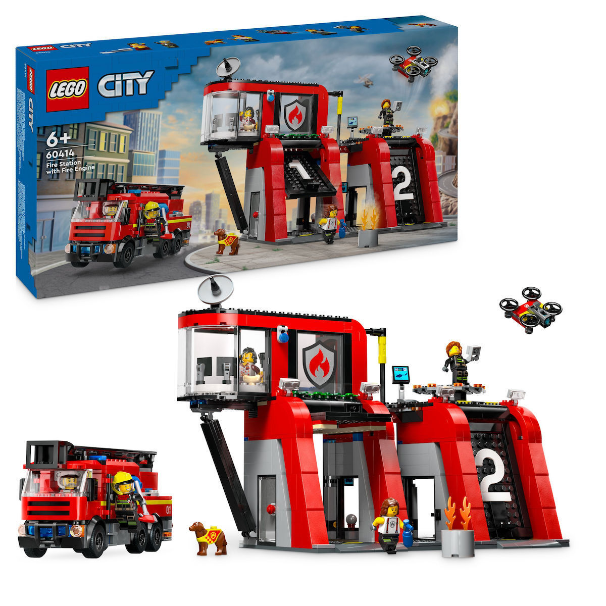 Lego City Fire Station With Fire Truck για 6+ Ετών 60414 | Skroutz.gr