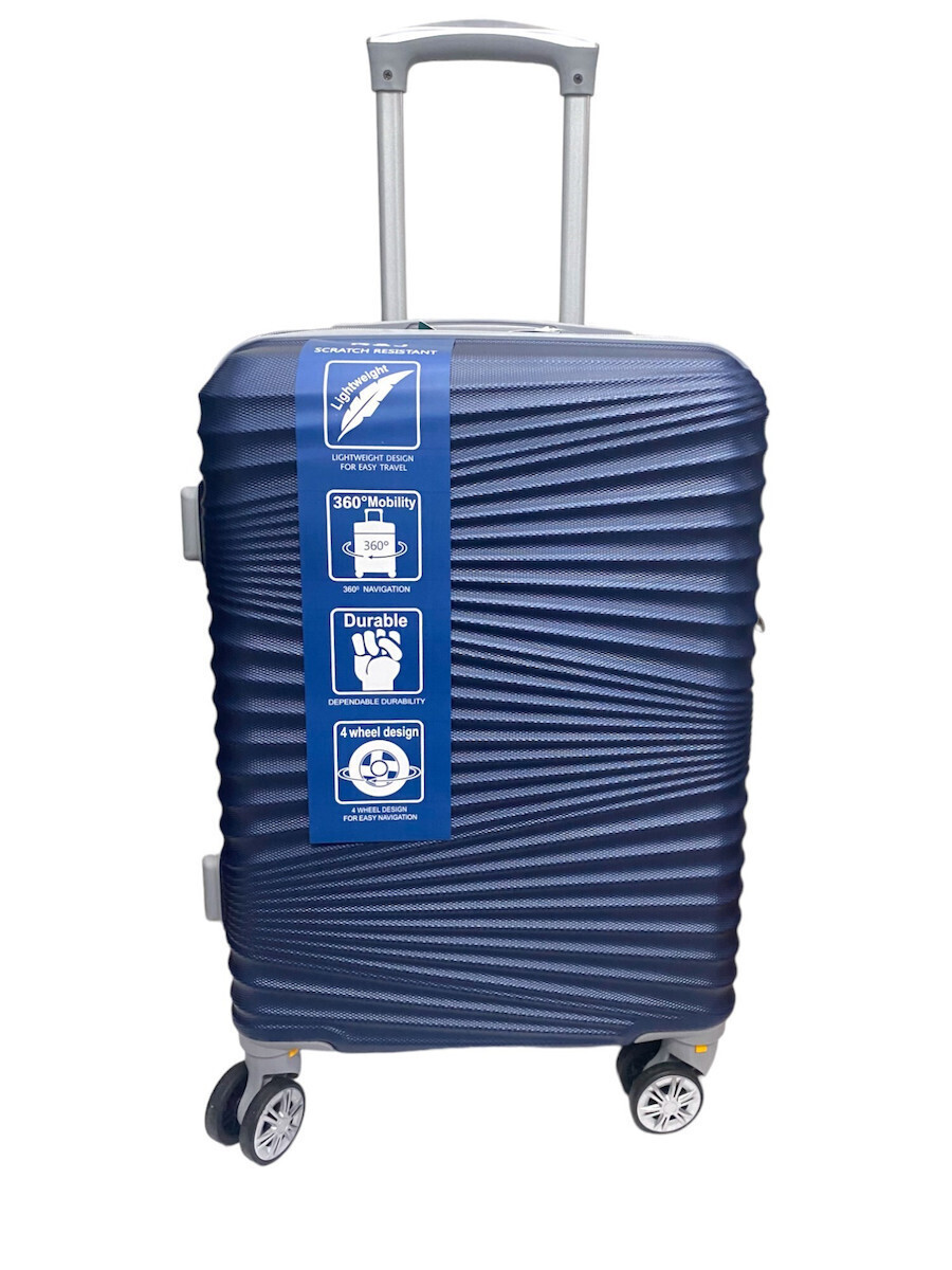 Ormi Βαλίτσα Ταξιδίου Καμπίνας Σκληρή Μπλε με 4 Ρόδες Ύψους 55εκ. ESH ...