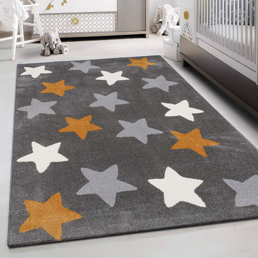 Παιδικό Χαλί Αστέρια Γκρι 120x170cm GYG60-120 | Skroutz.gr