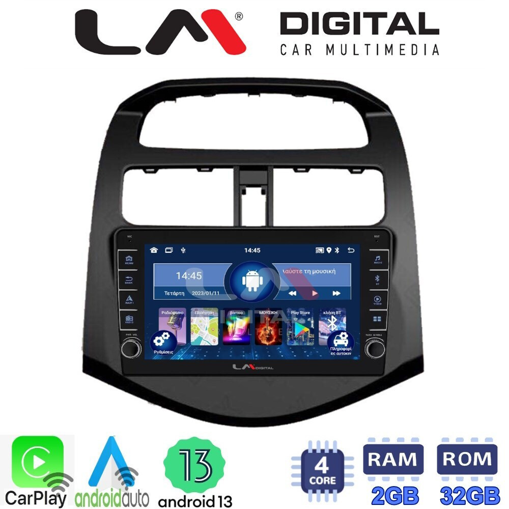 LM Digital Ηχοσύστημα Αυτοκινήτου για Chevrolet Spark 2009>2016 (Bluetooth/USB/WiFi/GPS/Apple ...