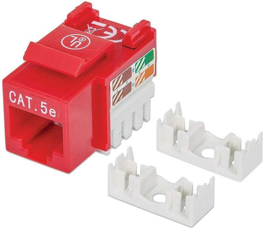Intellinet Keystone Module RJ45 UTP Cat5e, Punch-Down, red 1τμχ 210478 ...