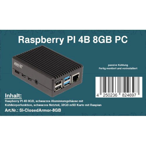 Raspberry Pi 4 Model B Armor Kit Barebone (Cortex-BCM2711 / 8GB DDR4 ...