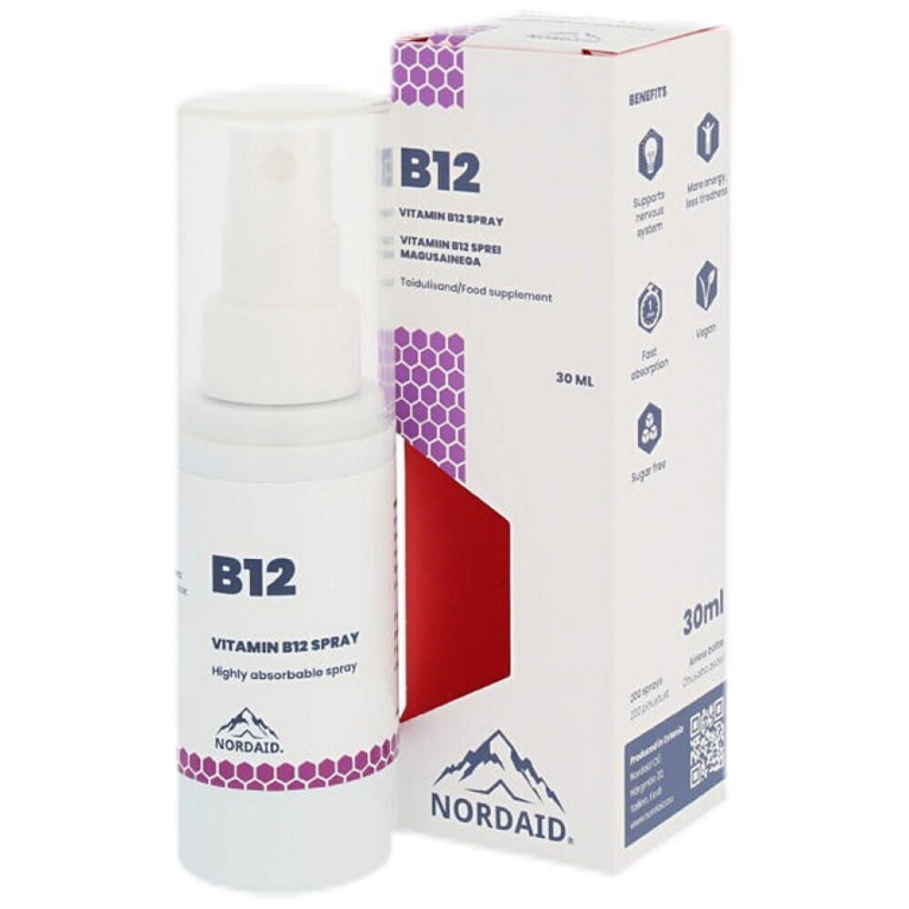 Nordaid B12 Spray 400 Mcg | With Methylcobalamine [30 Ml] Μέντα | Skroutz.gr