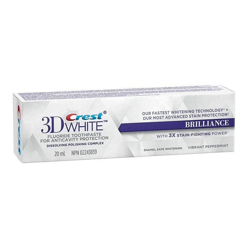 Toothpaste, Crest 3d White, Brilliance, Intensive Whitening Effect, 20 ...