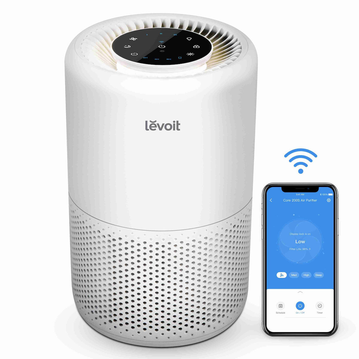 Levoit Καθαριστής Αέρα Core 200S Wifi 35m² Και Etekcity ESF17 Smart Fitness Ζυγαριά Με ...