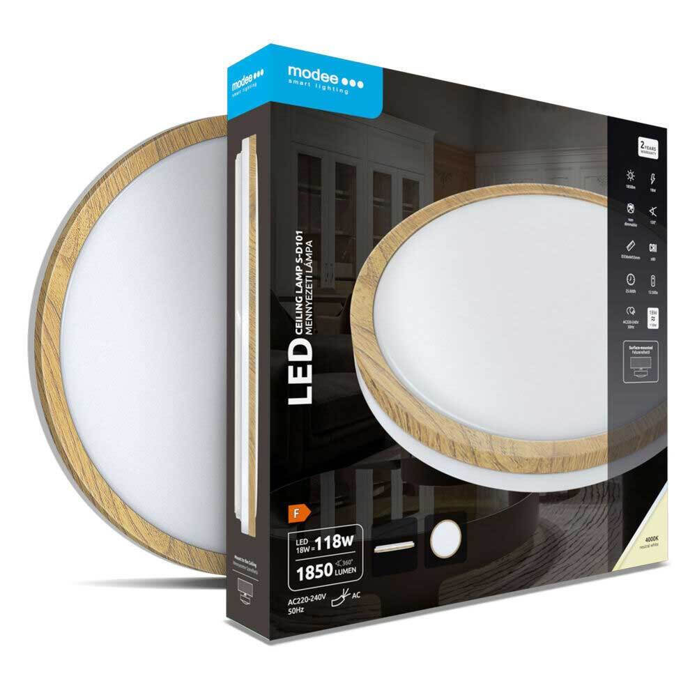 Modee Lighting Μεταλλική Πλαφονιέρα Οροφής με Ενσωματωμένο LED σε Λευκό ...