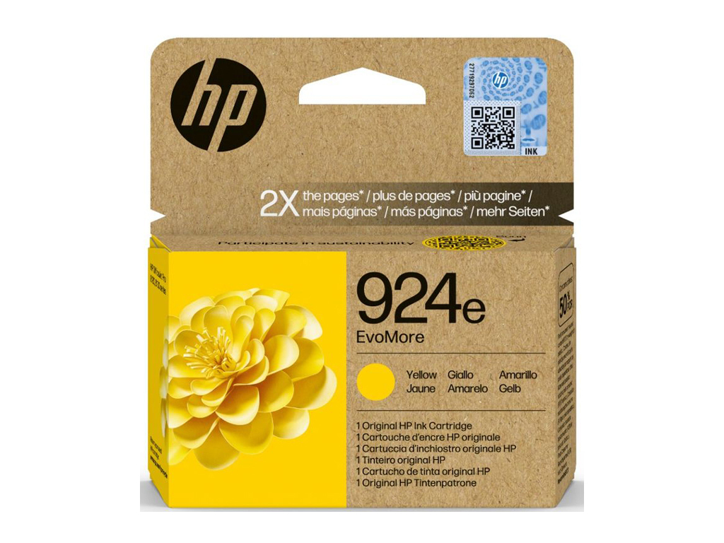 HP 924e EvoMore Γνήσιο Μελάνι Εκτυπωτή InkJet Κίτρινο (4K0U9NE ...