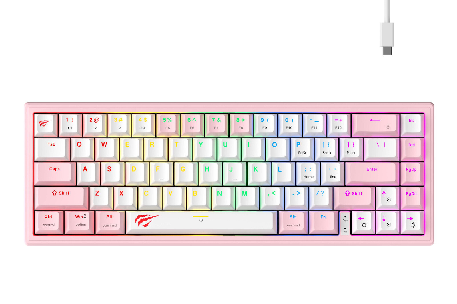 Havit KB874L Gaming Μηχανικό Πληκτρολόγιο 60% με Custom διακόπτες και ...