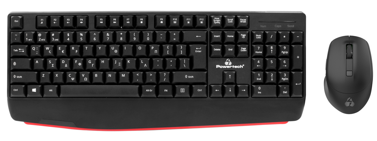 Powertech PT-1167 Ασύρματο Bluetooth Σετ Πληκτρολόγιο & Ποντίκι Ελληνικό | Skroutz.gr