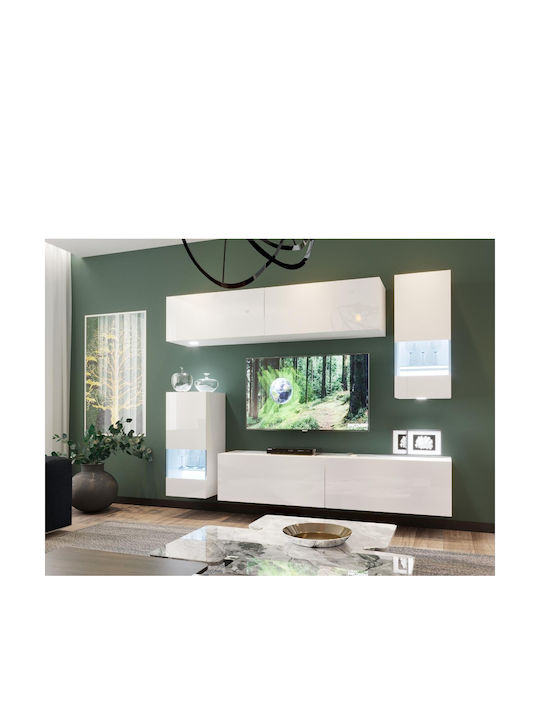 Σύνθετο Σαλονιού Calvo Leuko-leuko με Βιτρίνα & Φωτισμό 162761699 ...