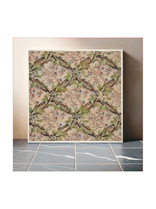 Design For Wallpaper Featuring Oak Leaves, Acorns, And Intertwined ...