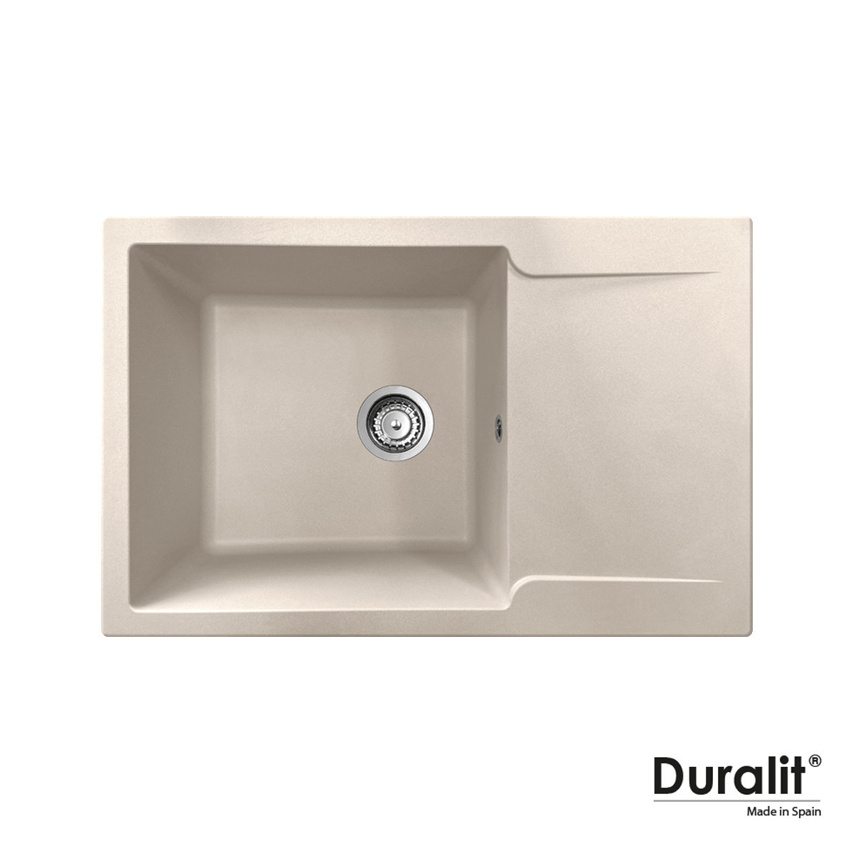 Duralit 105-KN105-500 Ένθετος Νεροχύτης από Συνθετικό Γρανίτη Μ79xΠ50cm ...