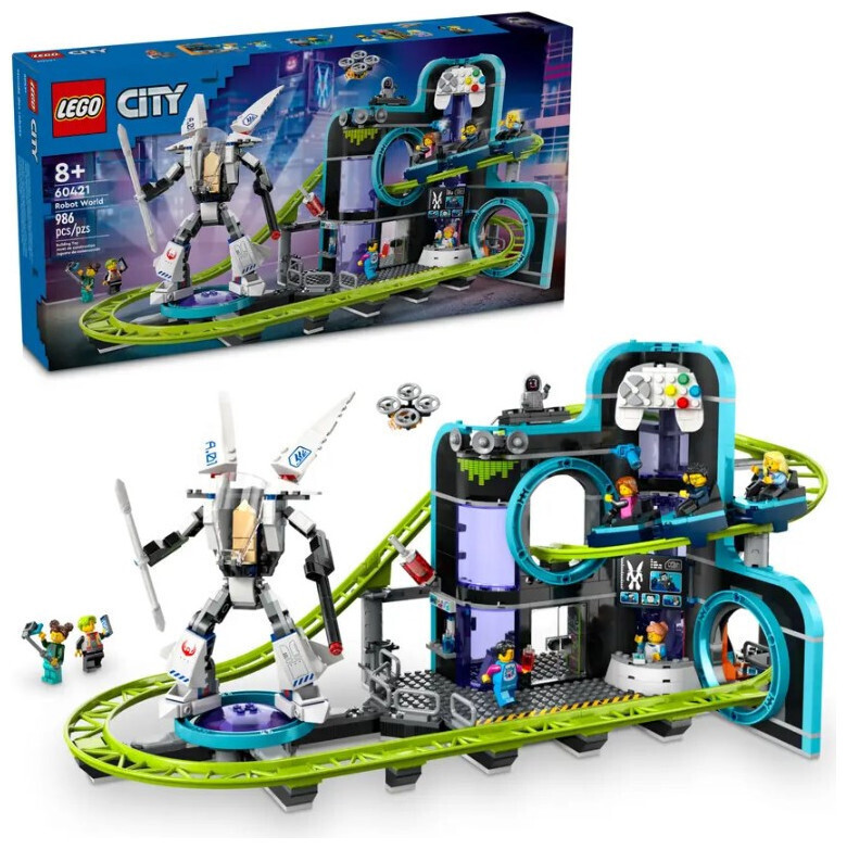 LEGO -Stadt Robot World Roller-Coaster Park für 8+ Jahre 986Stück 60421 ...