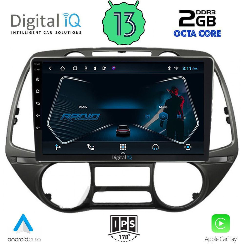 Digital IQ Ηχοσύστημα Αυτοκινήτου 2DIN (Bluetooth/USB/AUX/WiFi/GPS ...