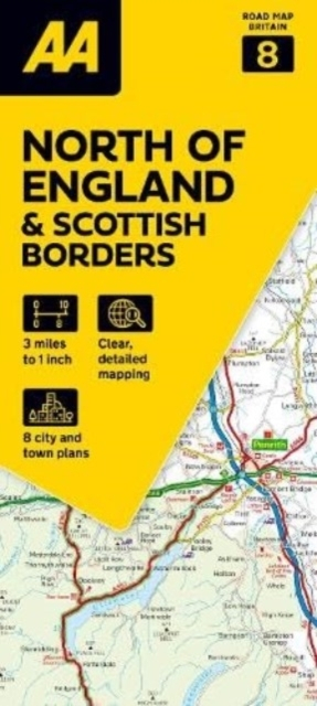 Aa Road Map North Of England Scottish Borders Sheet Map Folded - AA ...