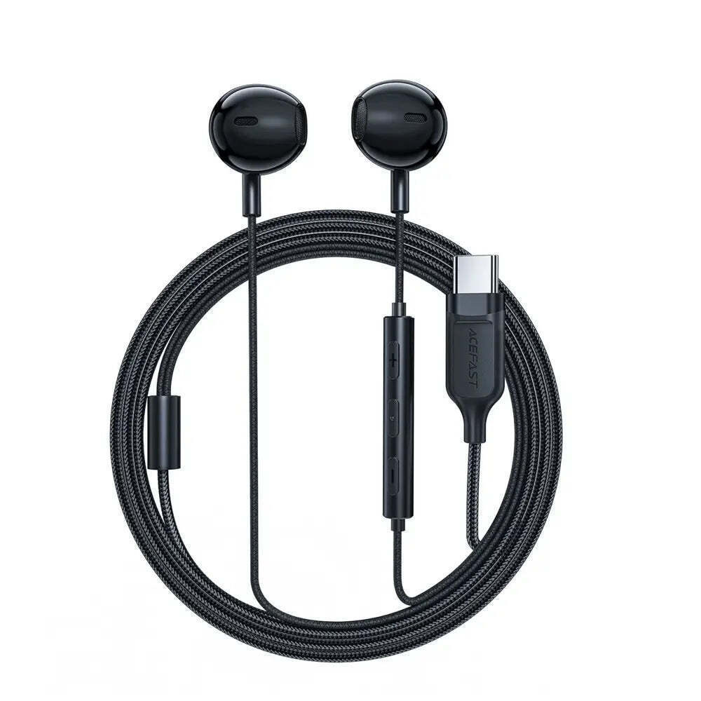 Acefast In-ear Handsfree Ακουστικά με Βύσμα USB-C Μαύρο | Skroutz.gr