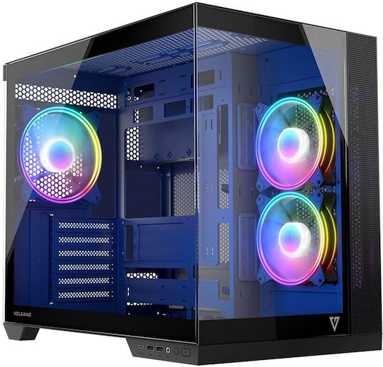 Modecom Panorama ARGB 3F Gaming Midi Tower Κουτί Υπολογιστή με Πλαϊνό ...