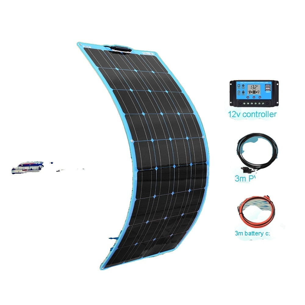 Flexible Solar Panel Kit Semi-flexible Design High Efficiency 150w/100w ...